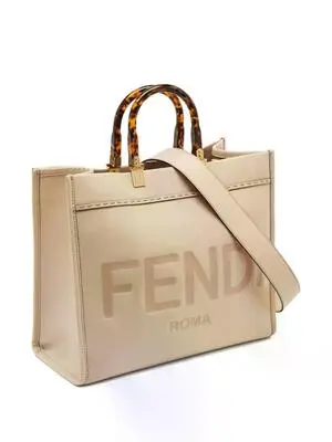 Fendi 2021 Sunshine Logo-debossed Medium Tote Bag