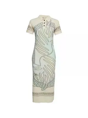 Tory Burch Collared Midi Dress
