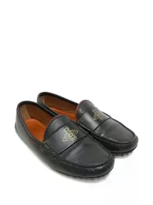 Gucci Bee-detail Leather Loafers