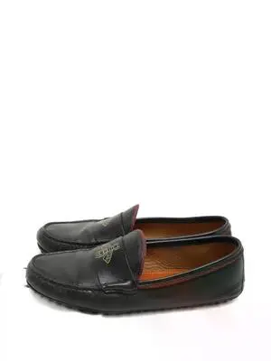 Gucci Bee-detail Leather Loafers