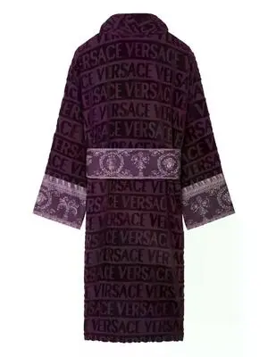 Versace Logo-print Belted Bathrobe