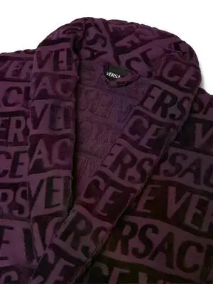 Versace Logo-print Belted Bathrobe