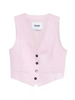 MSGM V-neck Button-fastening Gilet