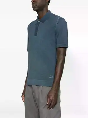 C.P. COMPANY Buttoned Polo Shirt - Blue