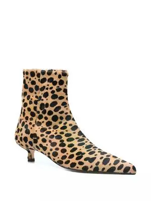 AeydĒ Sofie Leopard Print Ankle Boots - Neutrals