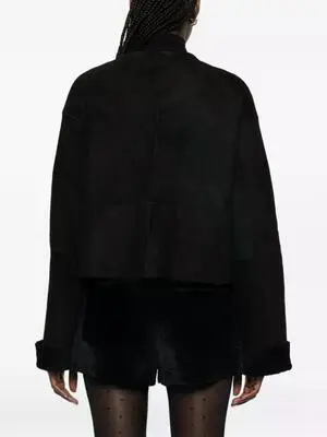 Nour Hammour Willow Buttoned Leather Jacket