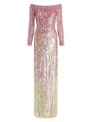 Jenny Packham Marnie Sequin Maxi Dress - Neutrals