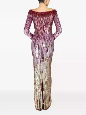 Jenny Packham Marnie Sequin Maxi Dress - Neutrals