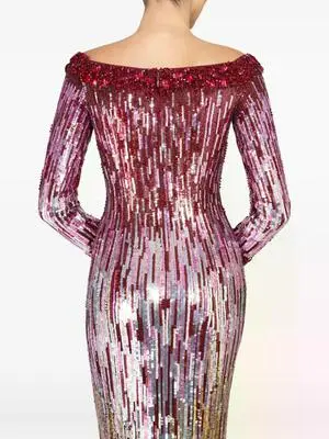Jenny Packham Marnie Sequin Maxi Dress - Neutrals