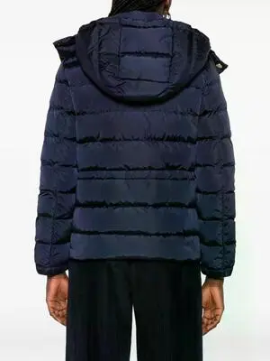 Max Mara Hooded Button-down Quilted Jacket - Blue