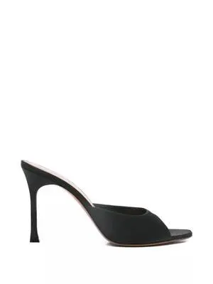 Amina Muaddi Alexa Heeled Sandals - Black