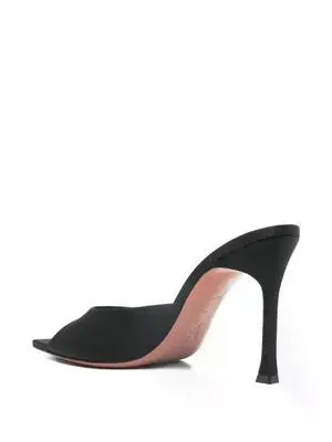 Amina Muaddi Alexa Heeled Sandals - Black