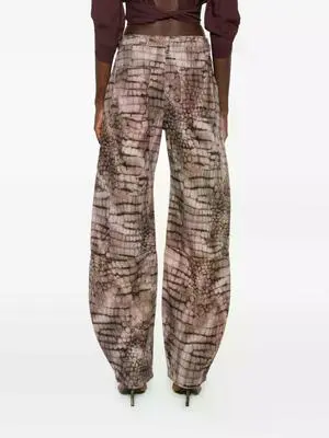 Elisabetta Franchi Crocodile-effect Jeans