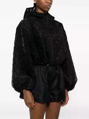 Cecilie Bahnsen Hooded Crop Jacket - Black