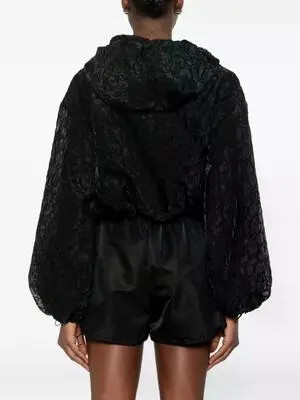 Cecilie Bahnsen Hooded Crop Jacket - Black