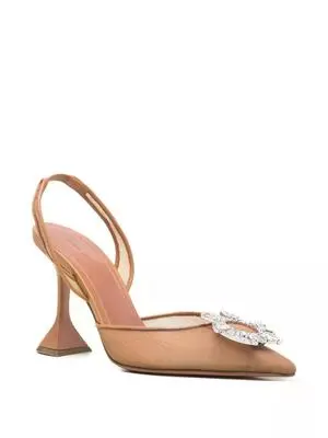 Amina Muaddi Begum Point-toe Slingback Pumps