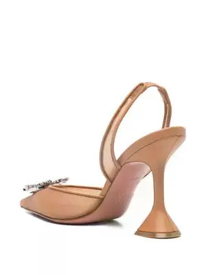 Amina Muaddi Begum Point-toe Slingback Pumps
