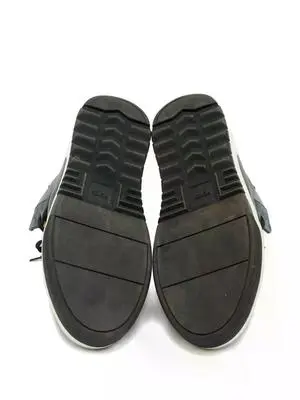 Fendi Leather Lace-up High-top Sneakers