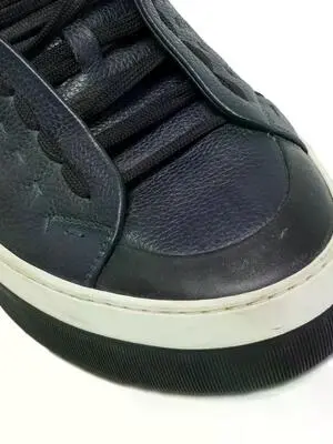 Fendi Leather Lace-up High-top Sneakers