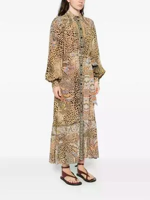 Etro Paisley Animal-print Midi Dress