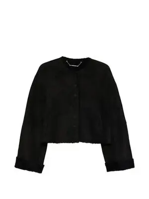 Nour Hammour Willow Buttoned Leather Jacket