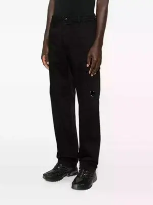 C.P. COMPANY Elasticated-waistband Cargo Pants - Black