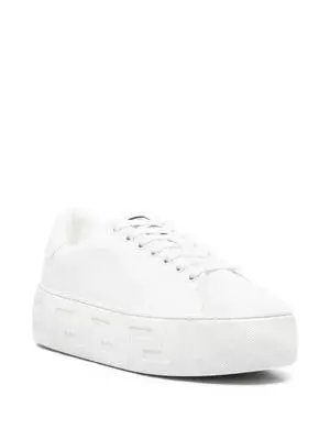 Versace La Greca Platform Sneakers - White