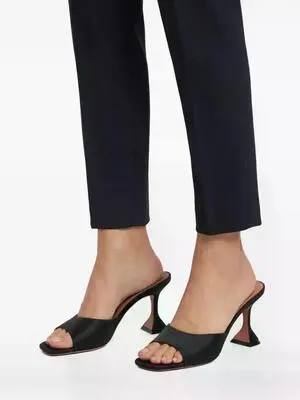 Amina Muaddi Lupita Square-toe Sandals - Black
