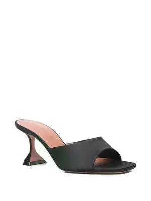 Amina Muaddi Lupita Square-toe Sandals - Black