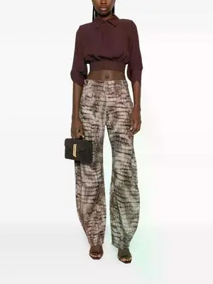 Elisabetta Franchi Georgette Blouse With Sash Belt
