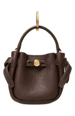 Tory Burch Romy Bucket Bag Charm - Deep Brown