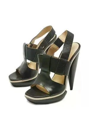 Balenciaga Leather Platform Sandals