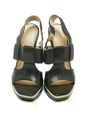 Balenciaga Leather Platform Sandals