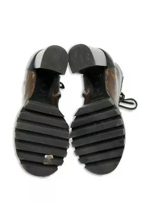 LOUIS VUITTON Monogram Chunky Heel Boots