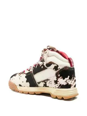 AUTRY Animal Print Lace-up Boots - Brown