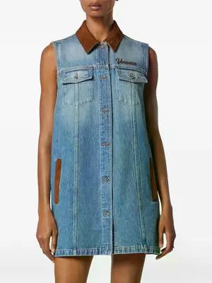 Versace Sleeveless Mini Shirt Dress
