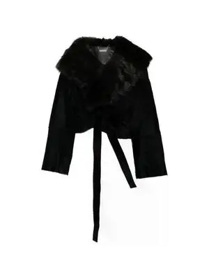 Nour Hammour Shearling Wrap Jacket