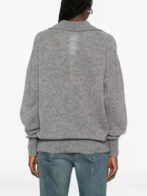 TOM FORD V-neck Collared Sweater - Grey