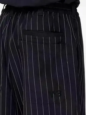 Y3 Pinstripe Drawstring Shorts - Black