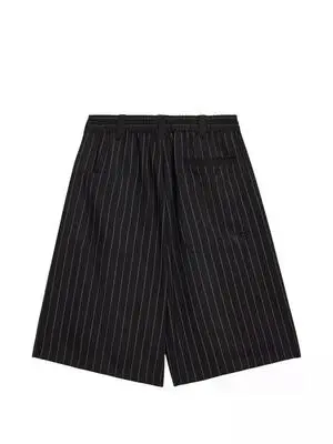 Y3 Pinstripe Drawstring Shorts - Black