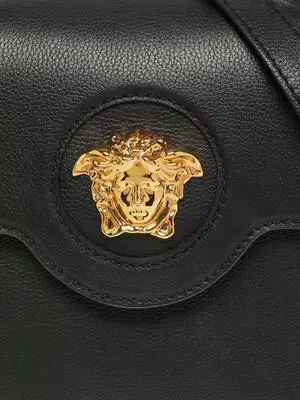 Versace Emblem Leather Satchel