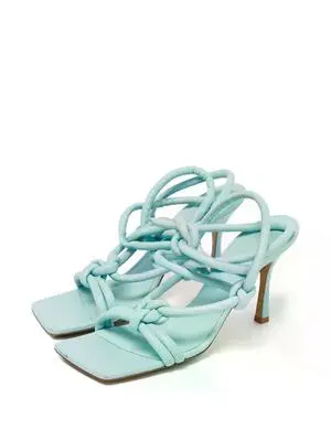 Bottega Veneta Knotted Leather Stiletto Sandals