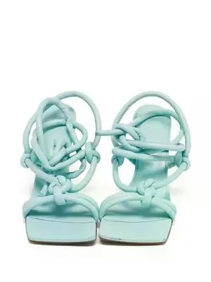 Bottega Veneta Knotted Leather Stiletto Sandals