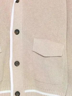 Eleventy Striped Trim Cardigan