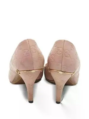 Gucci Ssima Embossed Leather Stiletto Pumps