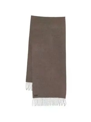 Canali Fringed Scarf - Brown