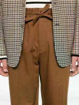 Valentino Garavani Drawstring Panelled Trousers - Brown