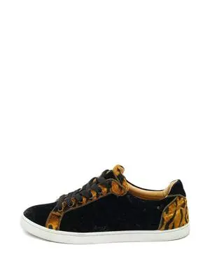 Women's Velvet Lace-Up Sneakers