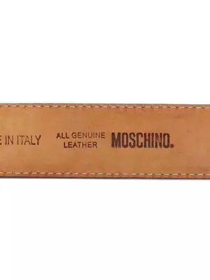 Moschino Logo Leather Belt