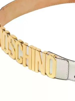 Moschino Logo Leather Belt